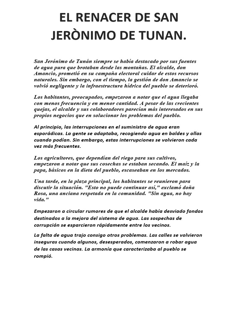 Cuento de San Jeronimo | PDF | Agua