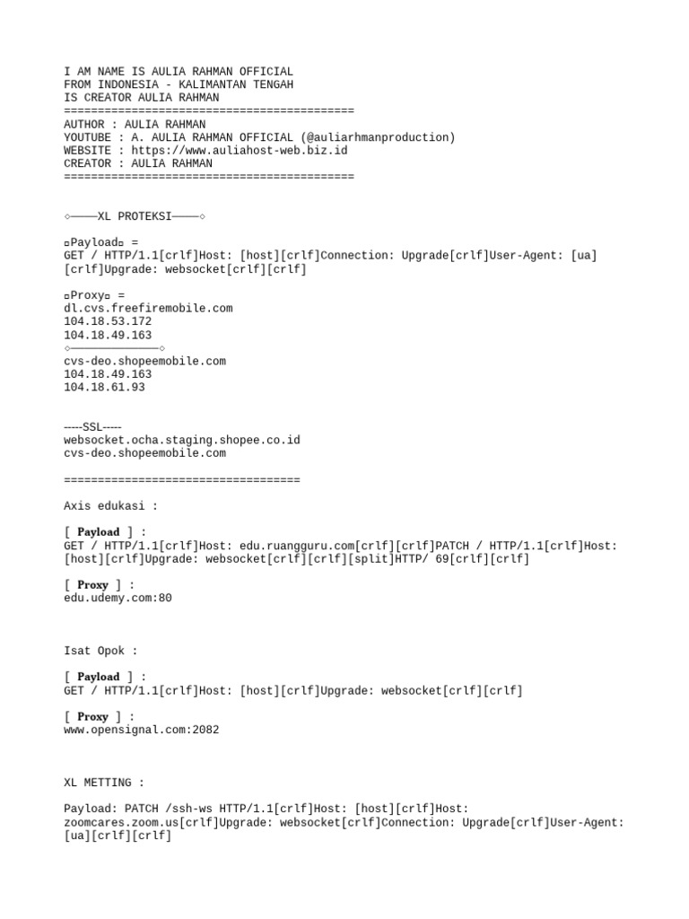 Payload and Bug All Operator (SFILE | PDF | Transport Layer Security | Communications Protocols