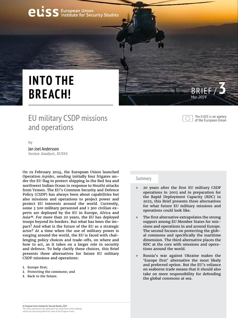 Brief - 2024 3 - Bilateral Security Cooperation | PDF | European Union ...