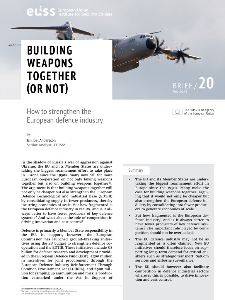 Brief - 20 - Defence Industry | PDF | European Union