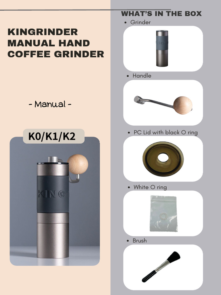 KINGrinder K0.K1.K2 | PDF | Drink | Coffee