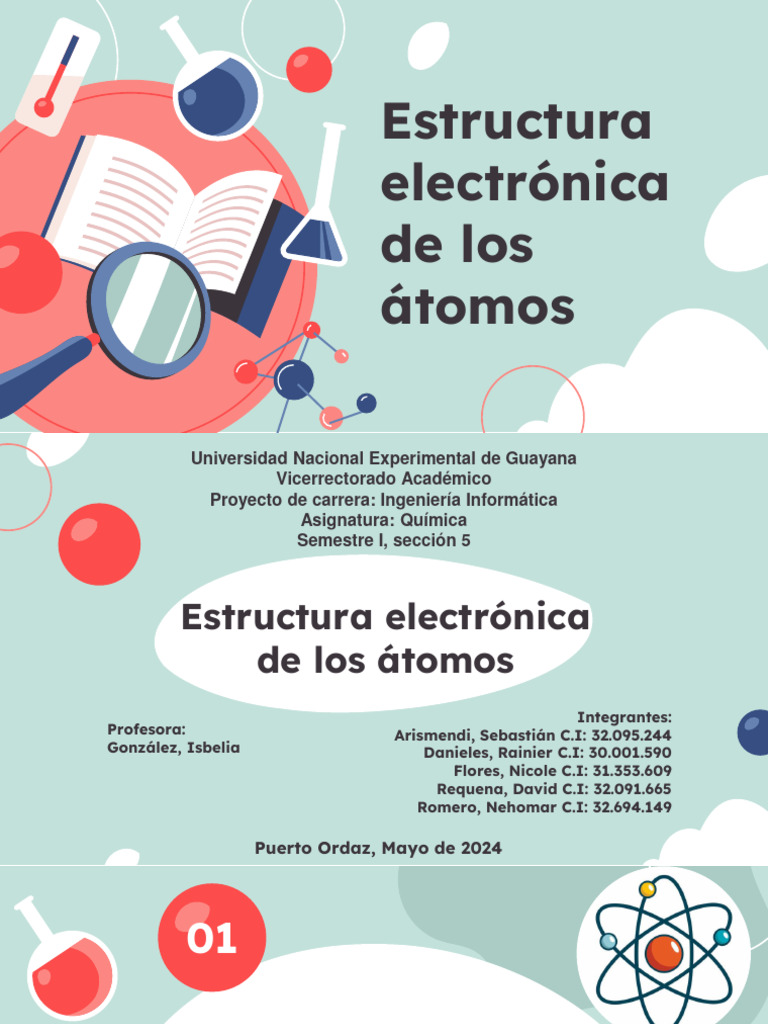 Estructura Electrónica de Los Átomos | PDF | Configuración electronica | Átomos