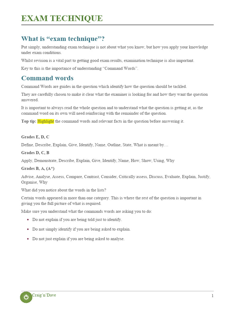 Exam- | PDF | Question | Knowledge