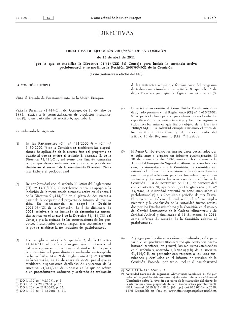 Directivas: (Texto Pertinente A Efectos Del EEE) | PDF | Comunidad ...