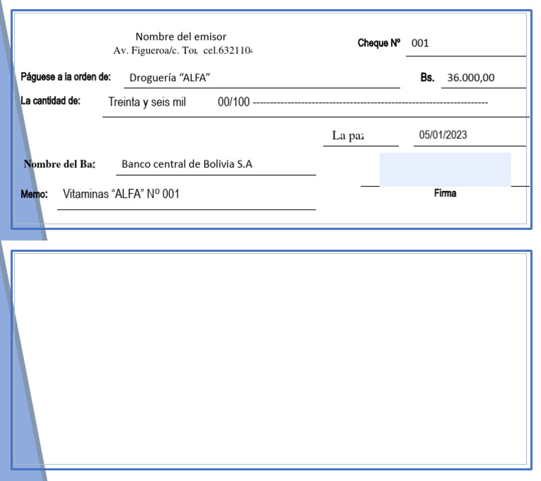 Formato de Cheque Editado 001 | PDF