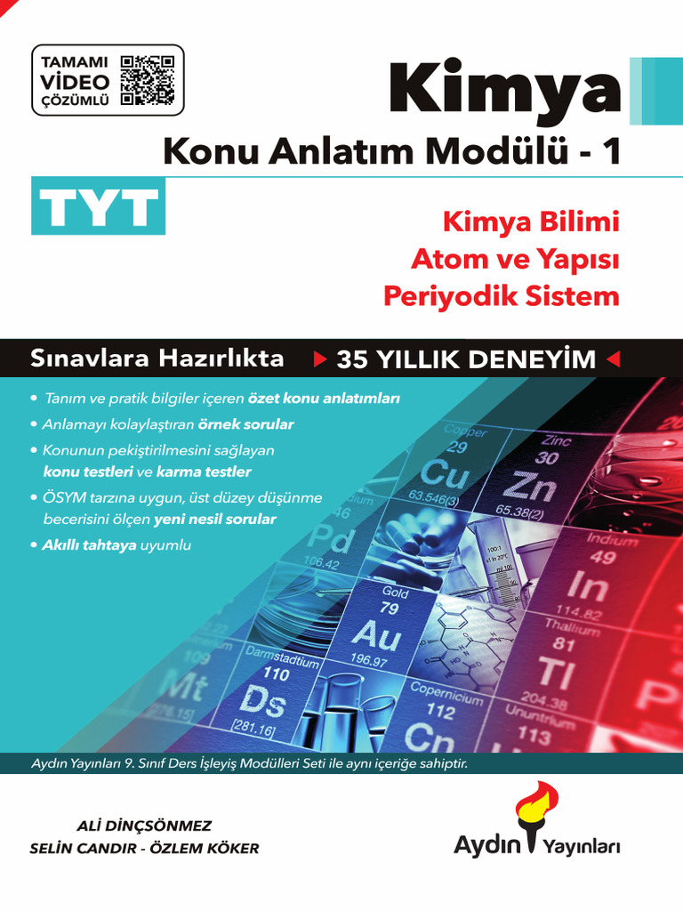 TYT Kimya Konu Anlatım Modülleri Modül 1 Kimya Bilimi Atom Ve Yapısı Periyodik Sistem | PDF