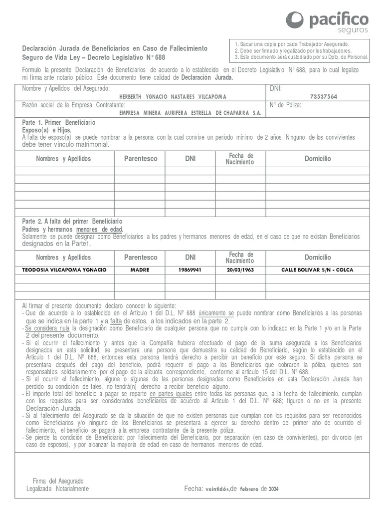 Impre 1 | PDF | Póliza de seguros | Documento de identidad