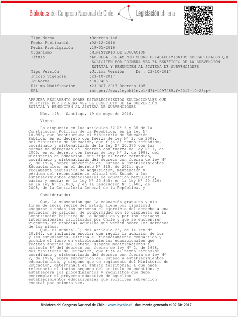 Dto 148 - 02 Dic 2016 | PDF | Otorgar dinero) | Regulación