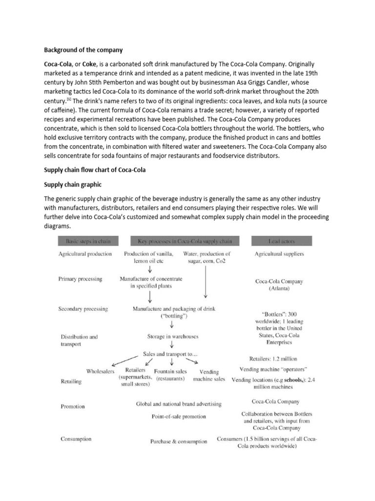 Coca-Cola Company Background Overview | PDF | Coca Cola | The Coca Cola ...