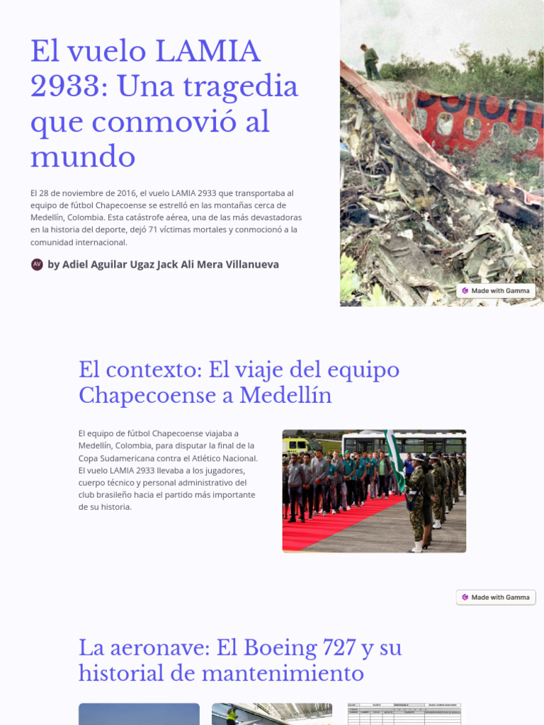El Vuelo LAMIA 2933 Una Tragedia Que Conmovio Al Mundo | PDF | Control ...