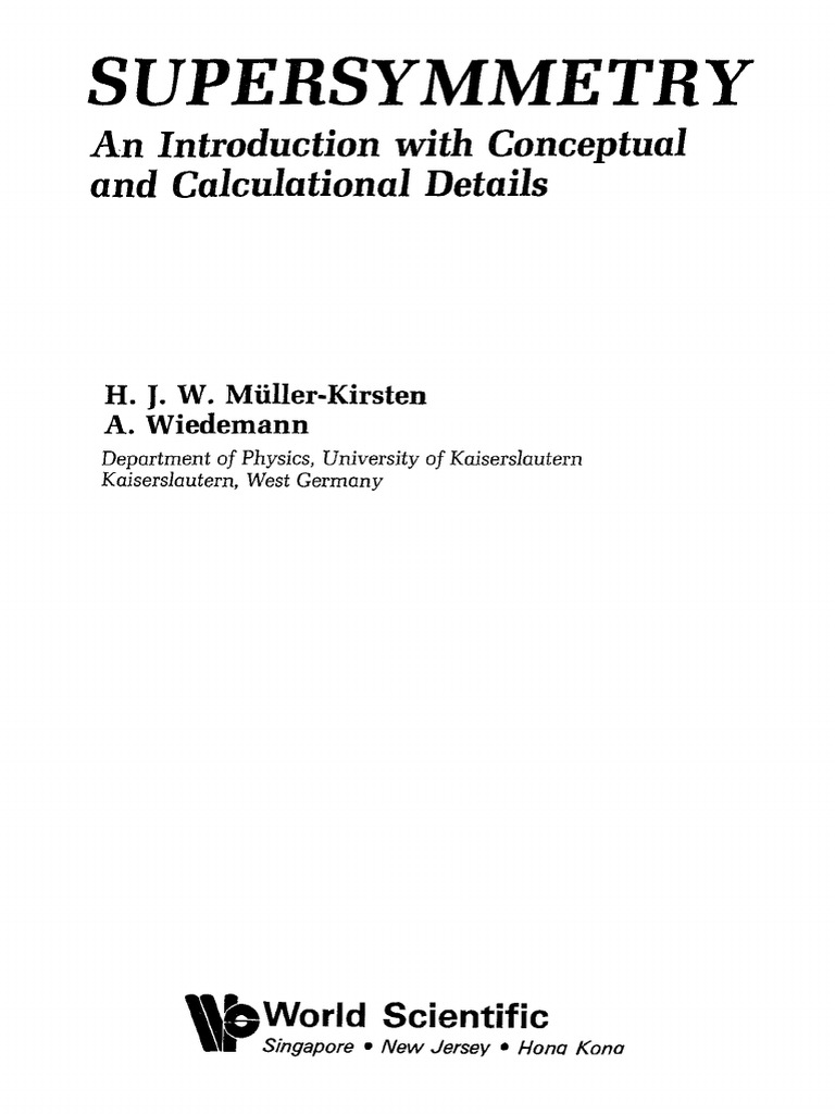(Lecture Notes in Physics) Harald J. W. Muller-Kirsten, A. Wiedemann ...