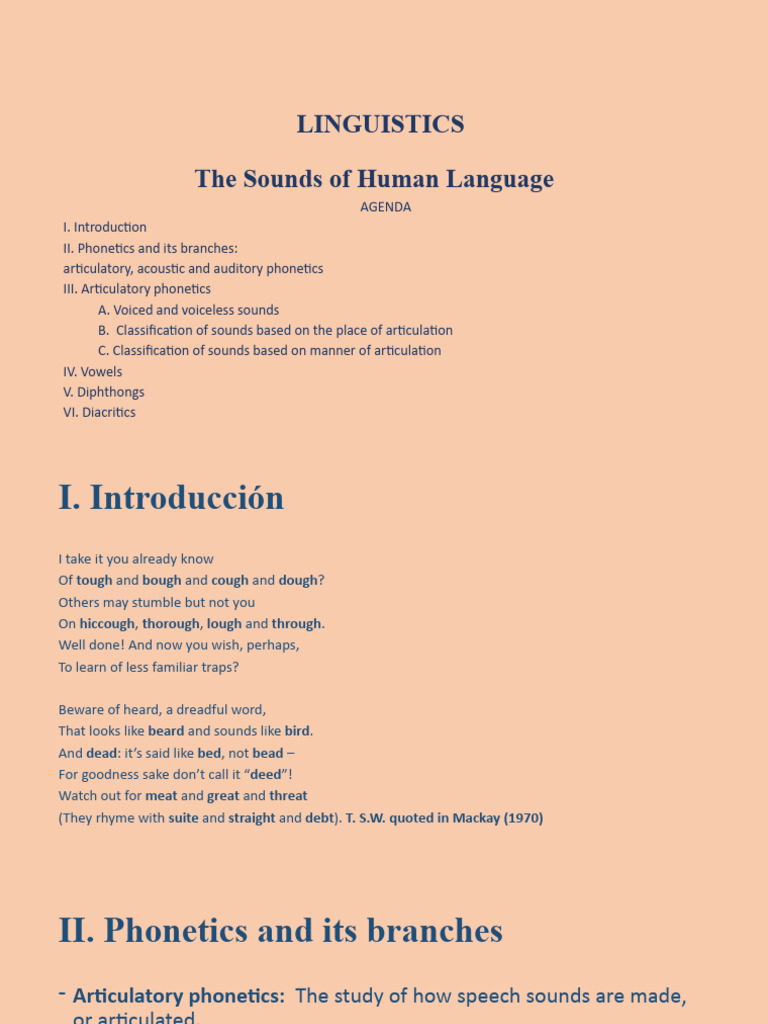 The Sounds of Language | PDF | Phonetics | Human Voice