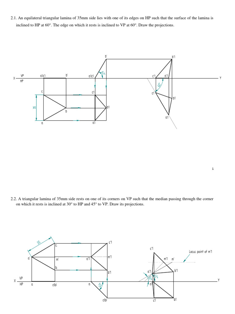 3.proj of Planes Solutions | PDF | Euclidean Geometry | Elementary Geometry