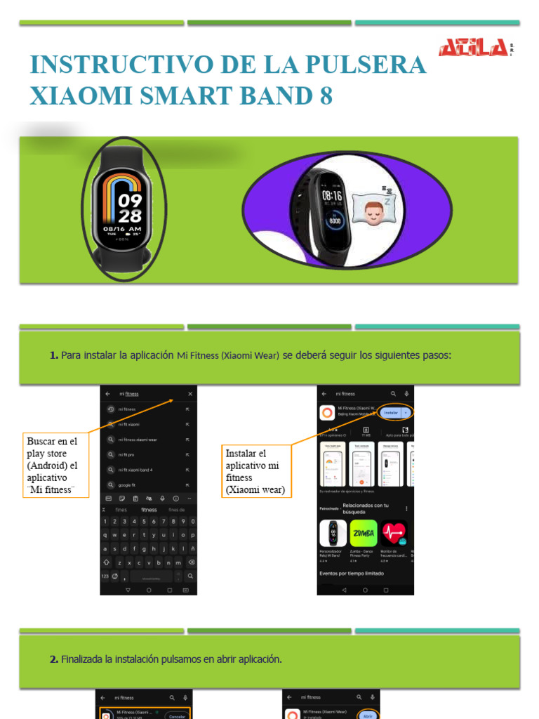 Instructivo de Smart Band 8 | PDF | Dormir | Software