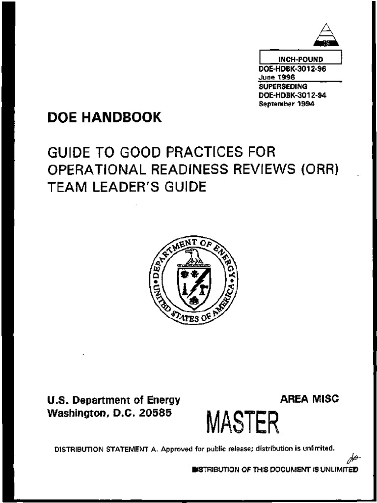 DOE ORR Good Practices | Download Free PDF | Occupational Safety And ...