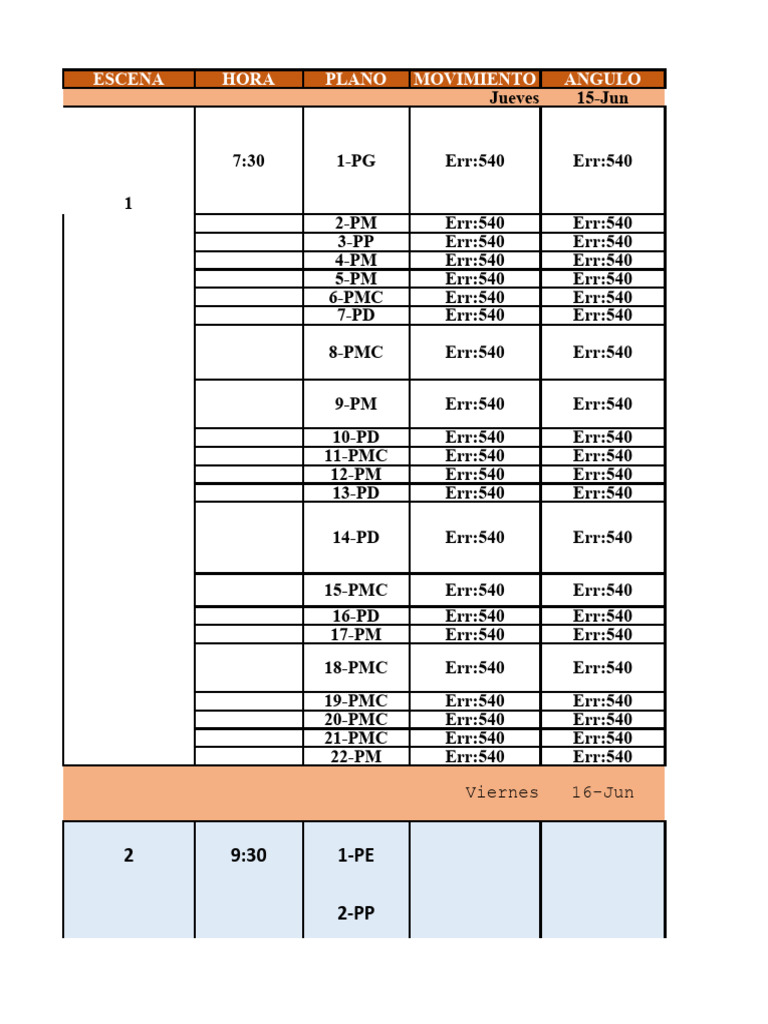 Plan de Rodaje | PDF
