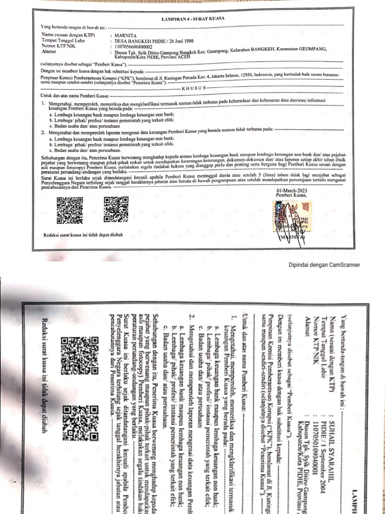 Surat Kuasa LHKPN | PDF