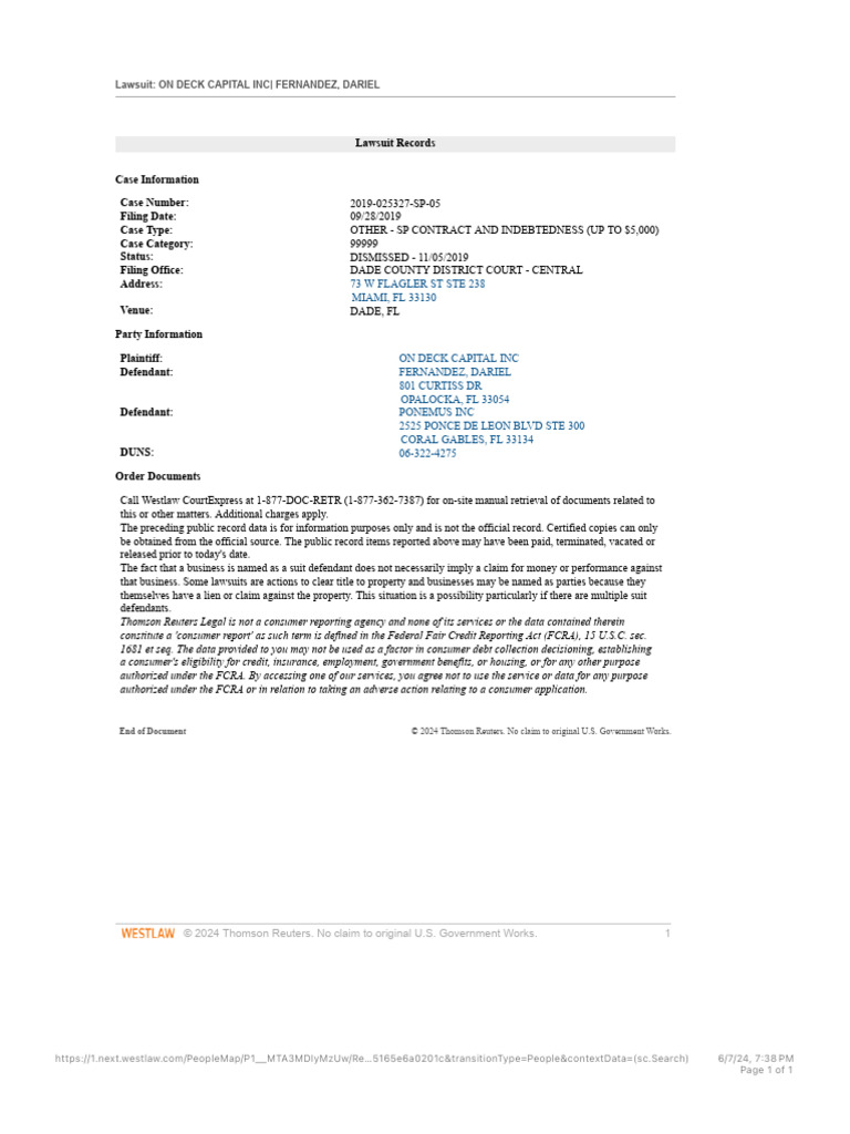 Documents Provided by Bryan Calvo Against Dariel Fernandez in Miami ...