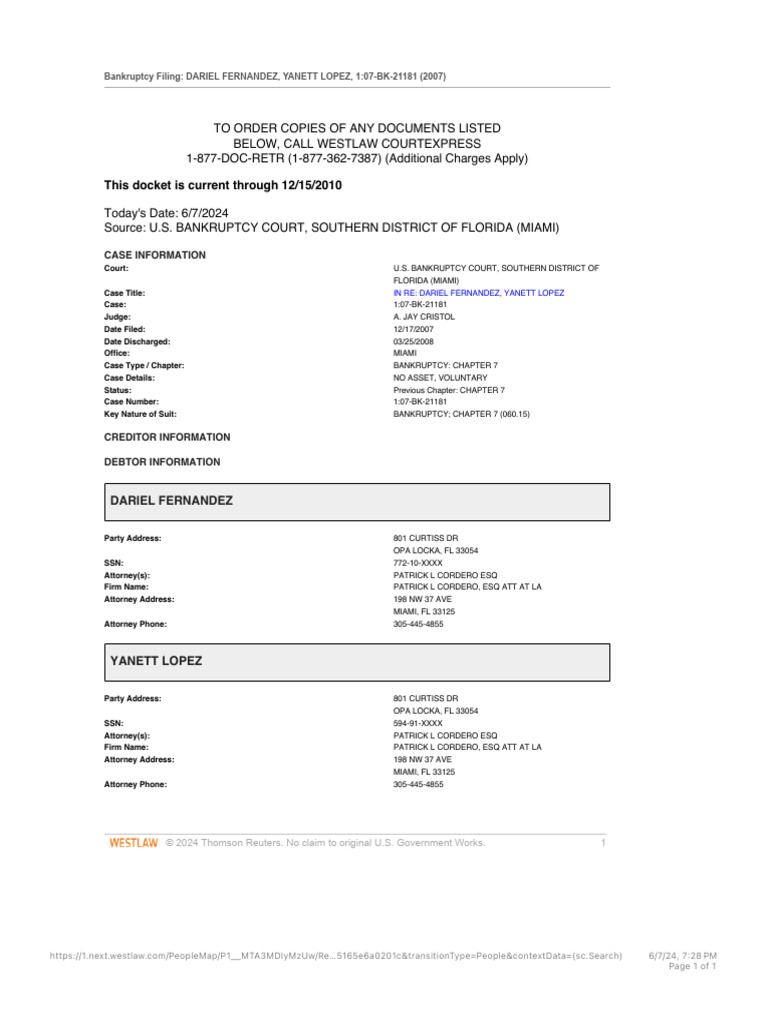 Documents Provided by Bryan Calvo Against Dariel Fernandez in Miami ...