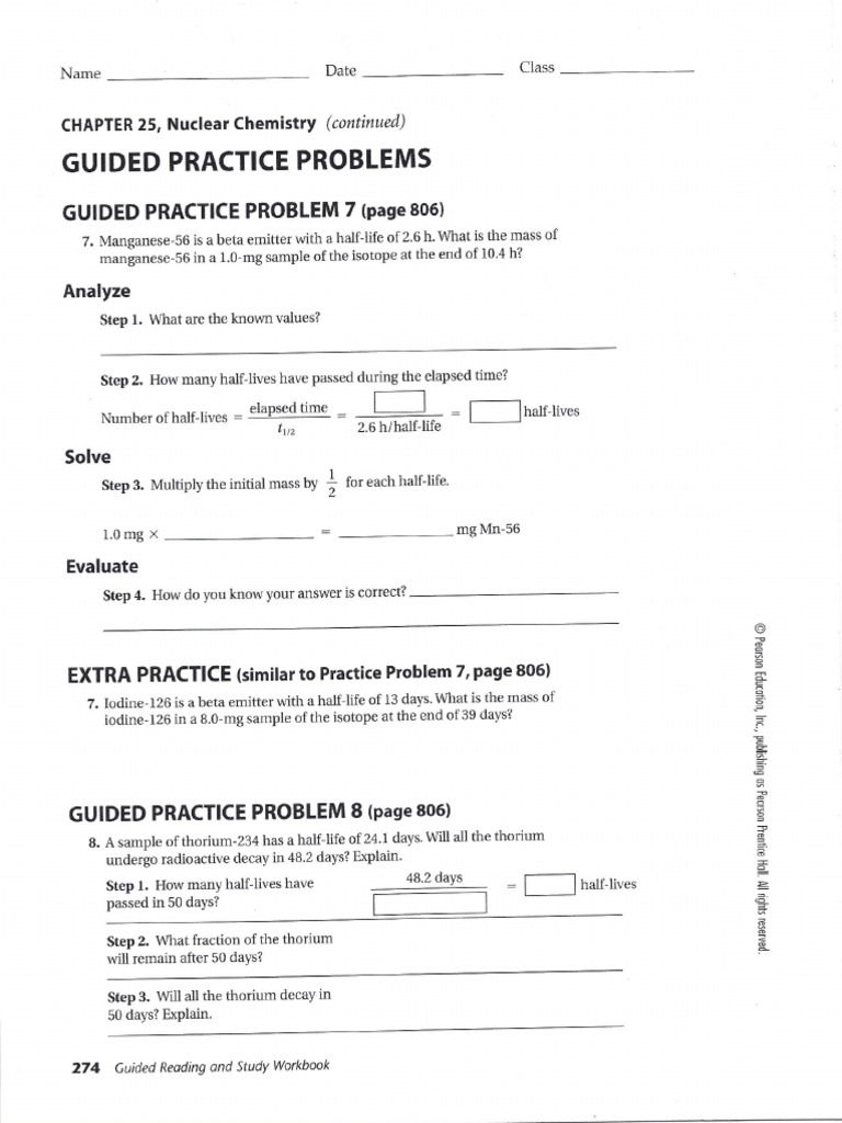 Half Life Practice-1 | PDF