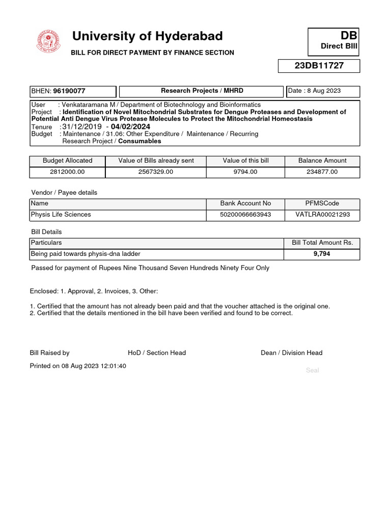 RPT Direct Bill Misc | PDF | Business | Finance & Money Management