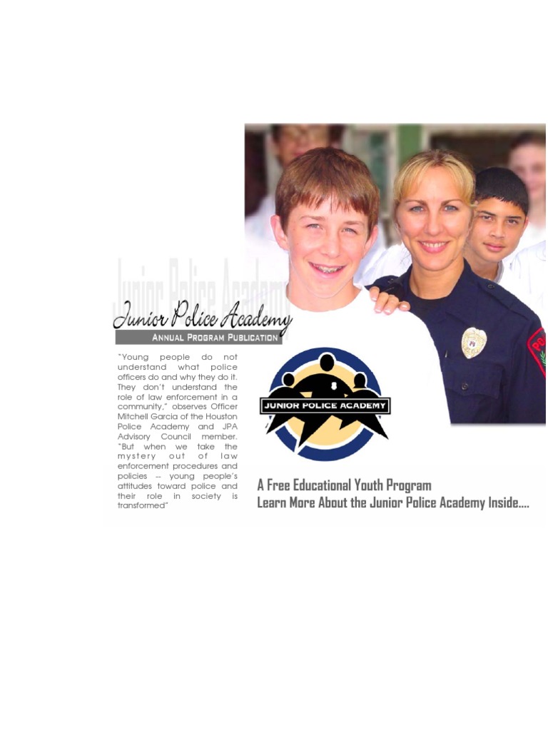 Junior Police Academy Booklet 2008 | PDF | Police | Teachers
