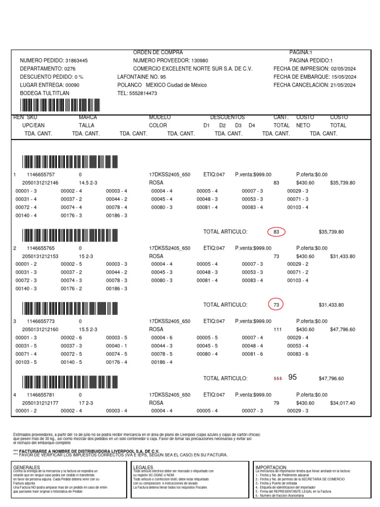 Generales Legales Importacion: Facturarse A Nombre de Distribuidora ...