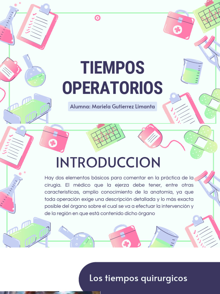 Tiempos Operatorios | PDF | Hemostasia | Cirugía