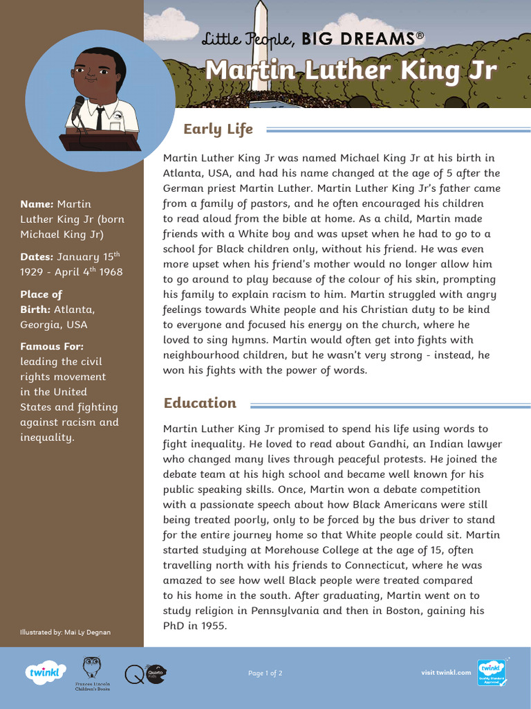 T Par 1666004205 Little People Big Dreams Martin Luther King JR Fact ...