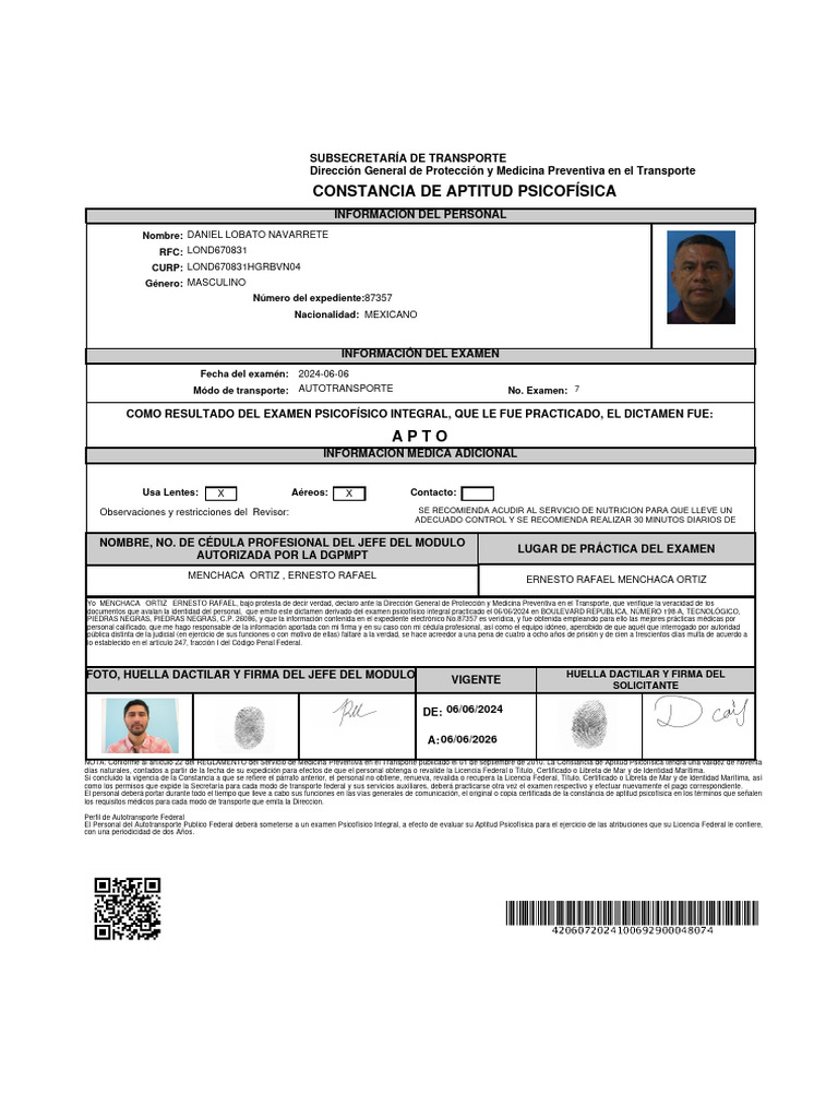 Apto Daniel Lobato | PDF