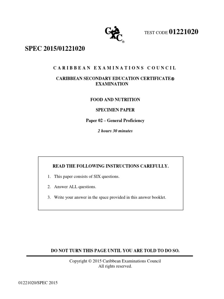 Past Paper 2 | PDF | Foods | Cuisine