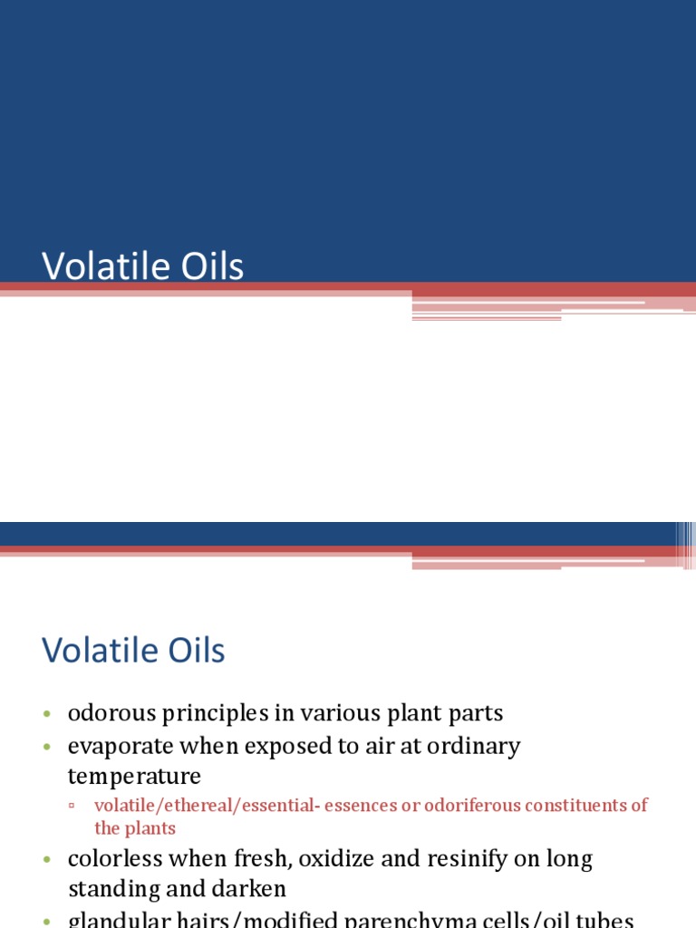 4 Volatile Oils | PDF | Essential Oil | Chemicals 4 Volatile Oils | PDF | Essential Oil | Chemicals