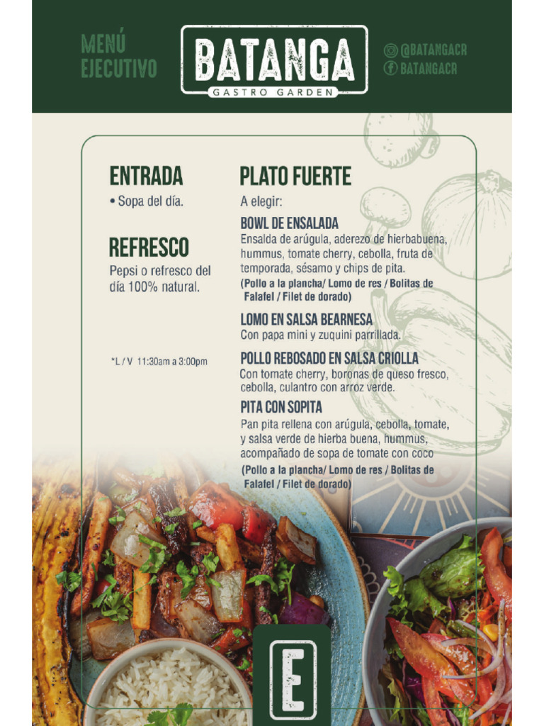 Batanga - Menu | PDF