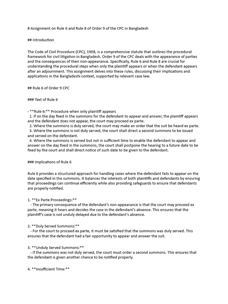 CPC Assignment | PDF | Lawsuit | Summons