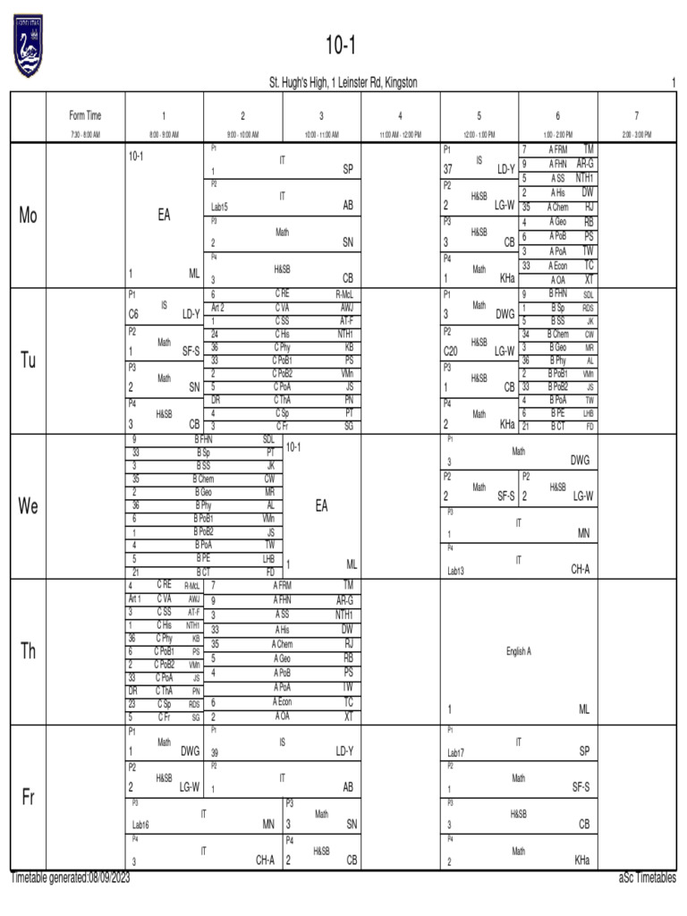 SHHS 2023-2024 Final Revision Grade 10 | PDF