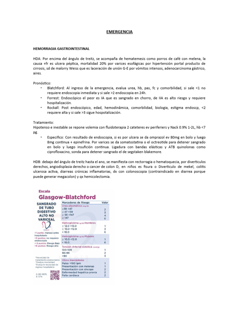 Emergencia Resumen | PDF | Enfermedades y trastornos | Especialidades Medicas