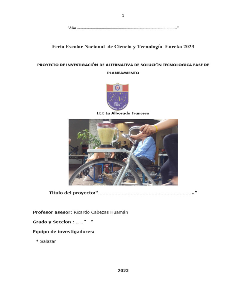 Formato Proy Solucion Tecnologica | PDF