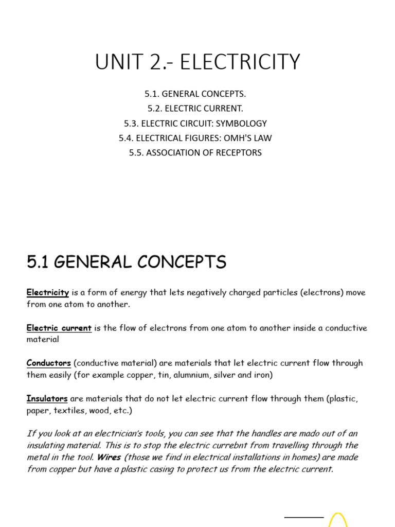 Electricity and Electronics-1 | PDF | Electric Current | Electricity