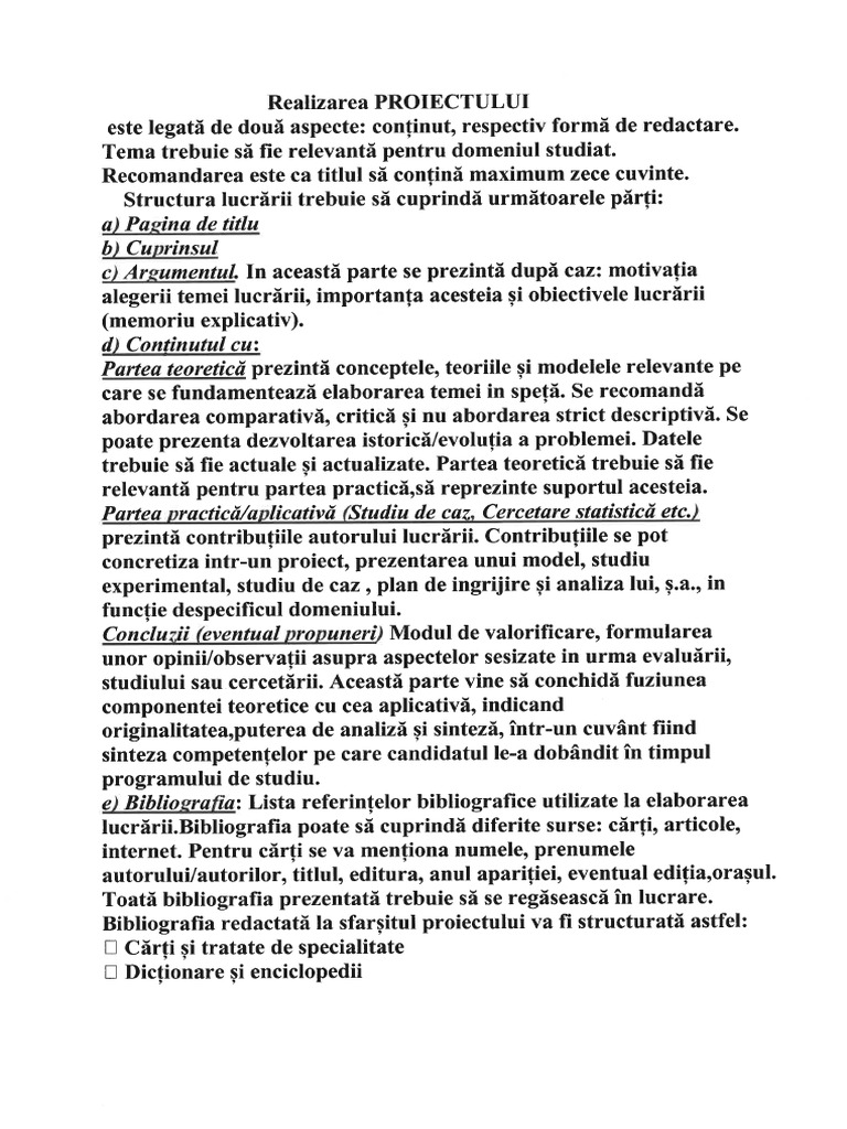 Realizare Proiect | PDF