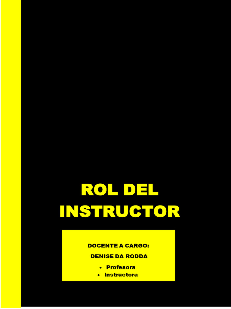 El Rol Del Instructor - Taller (Prof. Denise Da Rodda) | Descargar ...