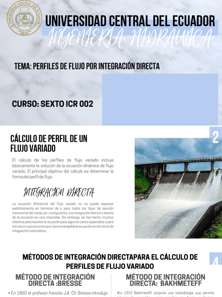 Perfiles de Flujo Por Integración Directa | PDF | Física | Objetos ...