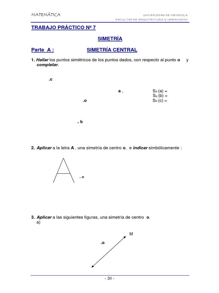 Simetría en Matemáticas: Guía Práctica | PDF | Simetría | Geometría ...