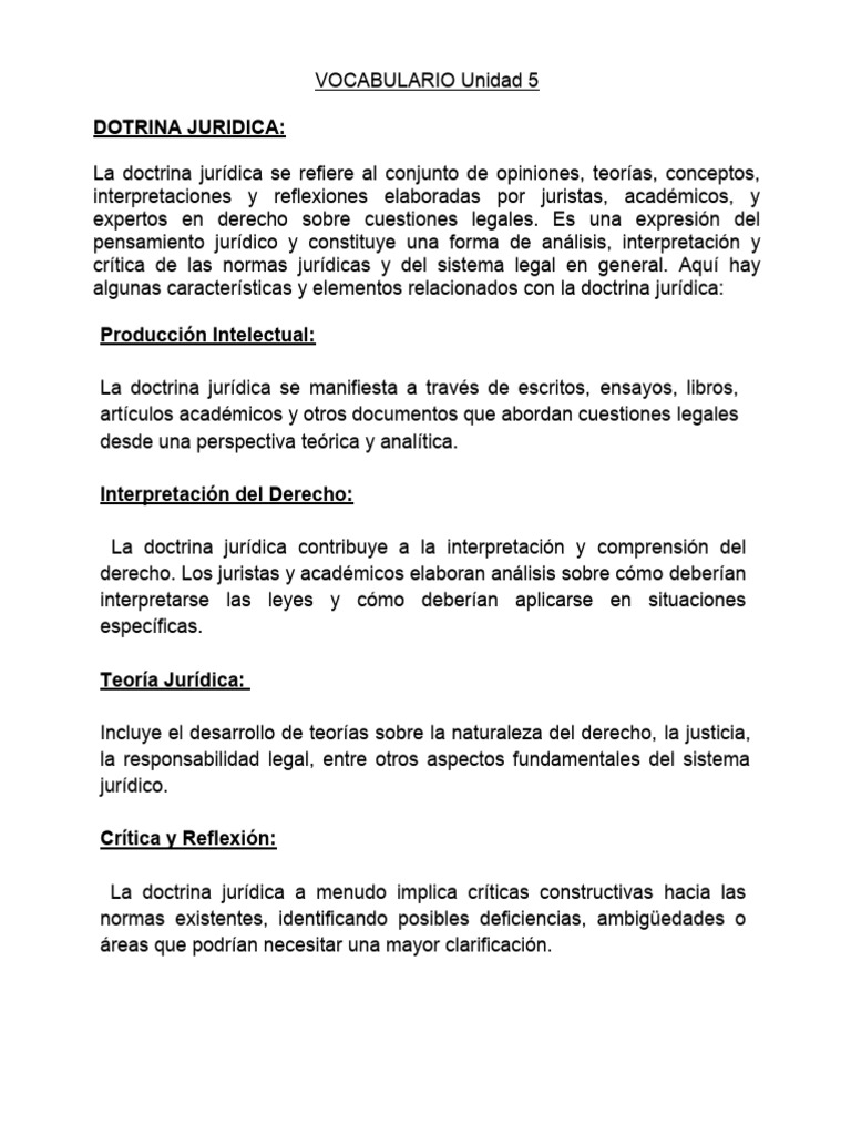 Vocabulario Unidad 5 (Alejandra Lopez) | PDF | Arbitraje | Hermenéutica