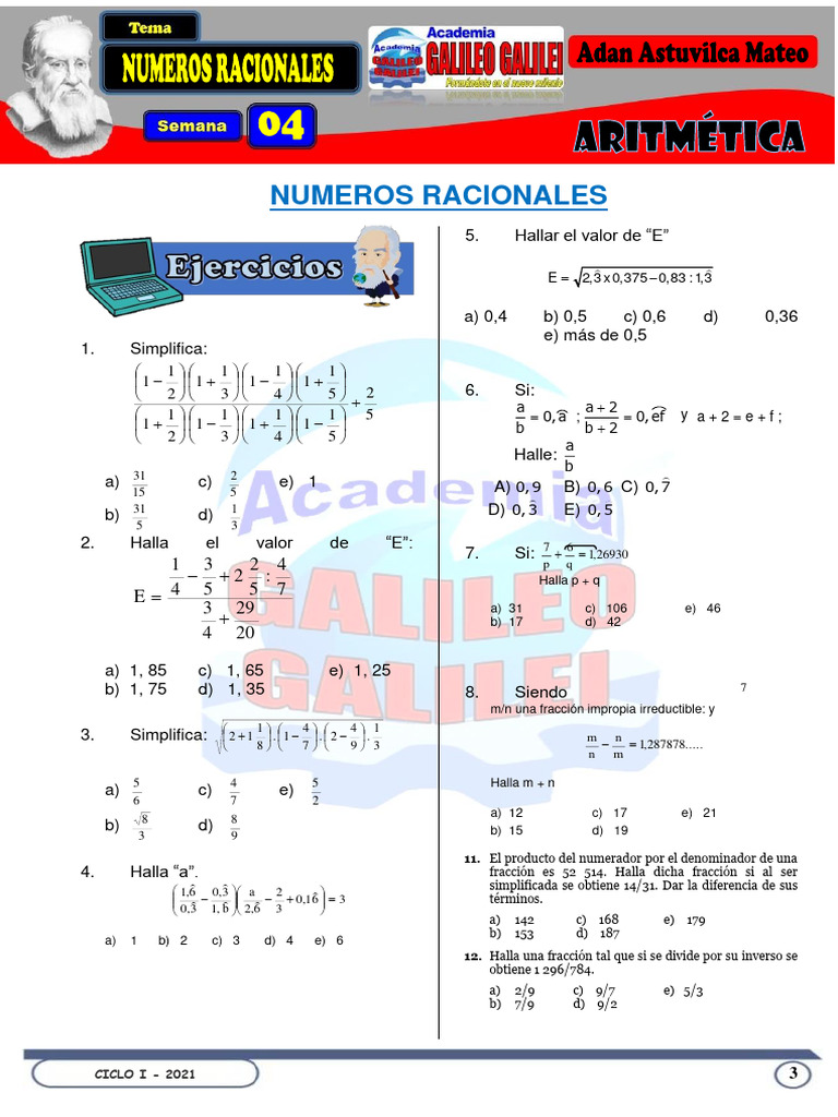 Aritmetica Iv | PDF | Matemática Elemental | Notación Matemática