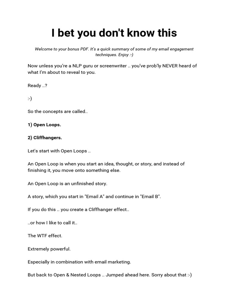 Email Engagement Techniques | PDF Email Engagement Techniques | PDF