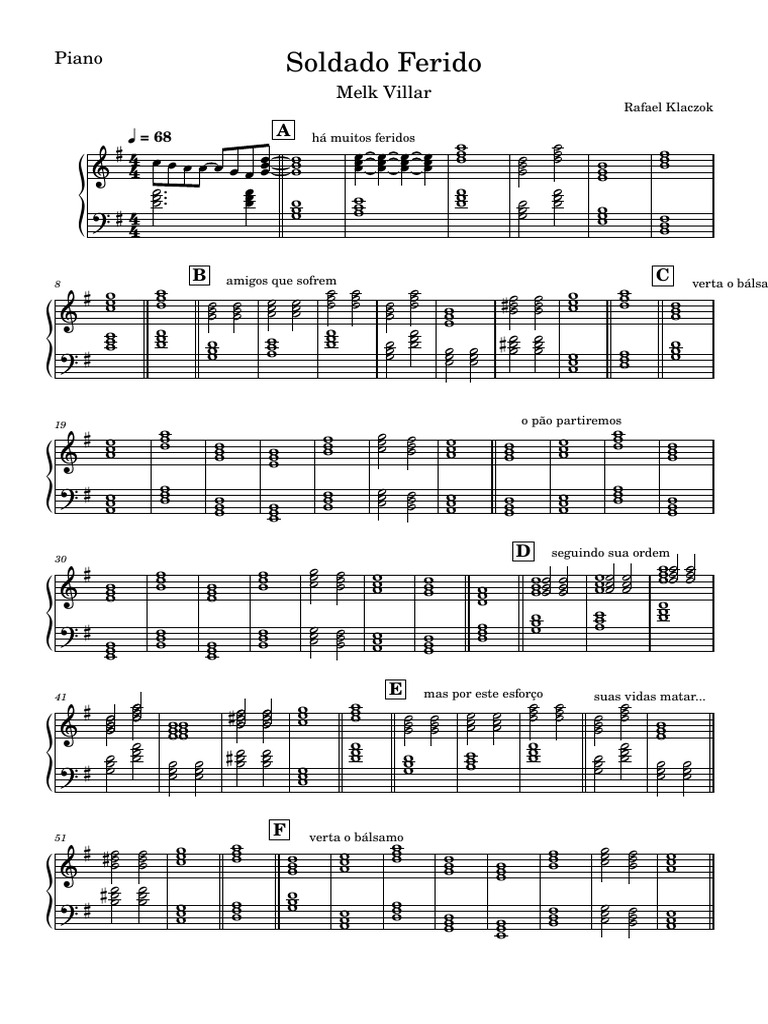 Soldado Ferido Piano | PDF