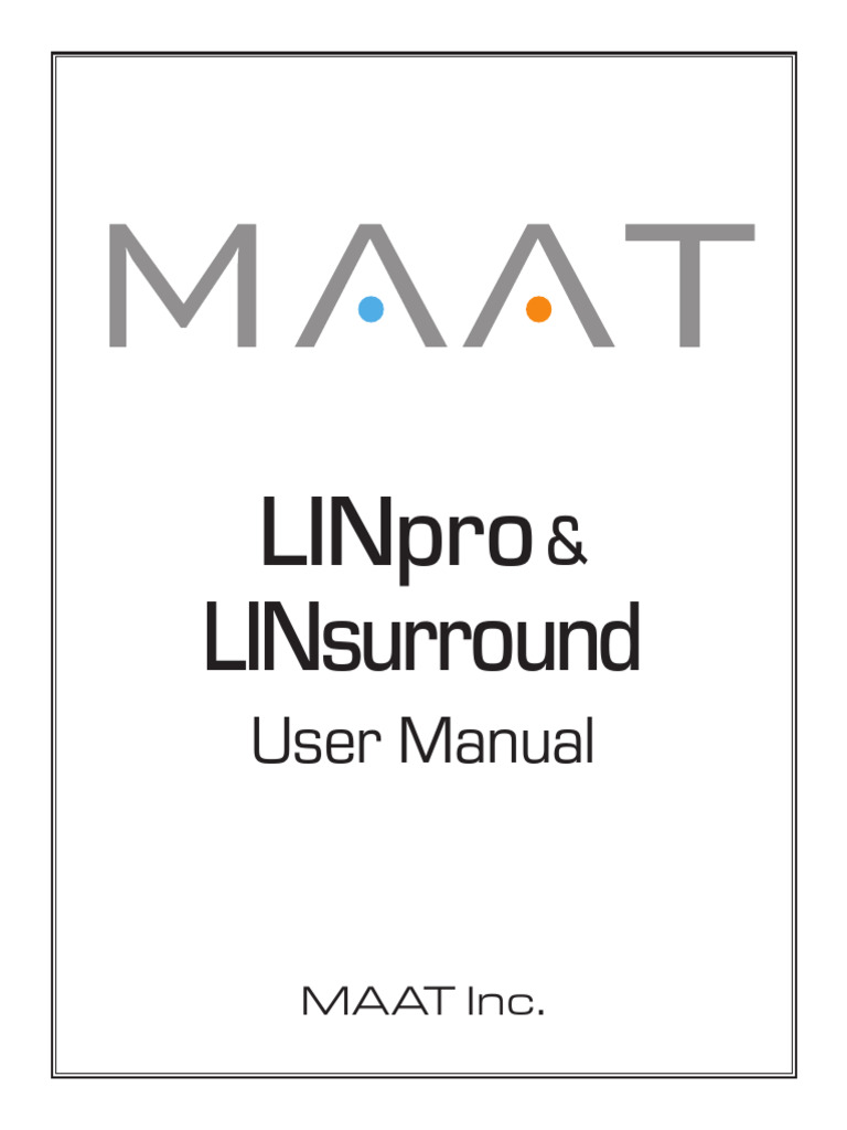 LINpro & LINsurround Installation Guide | PDF | Distortion | Audio ...