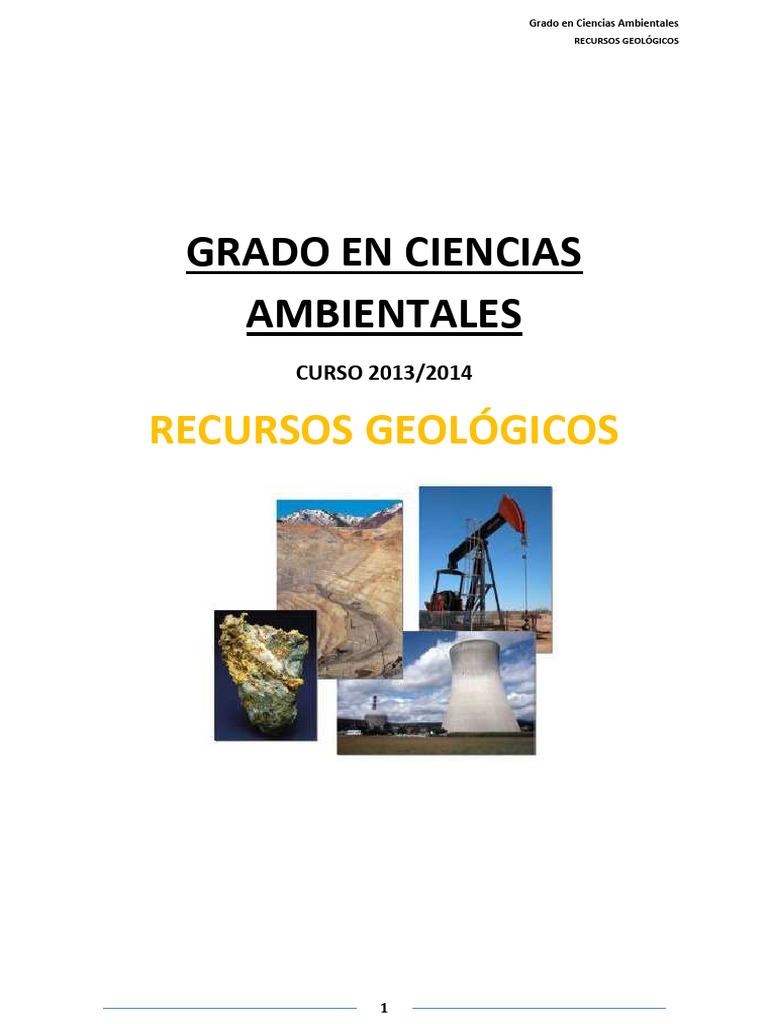 Resumen Recursos Geologicos Jss (1) Gulag Free | PDF | Minería | Roca ...