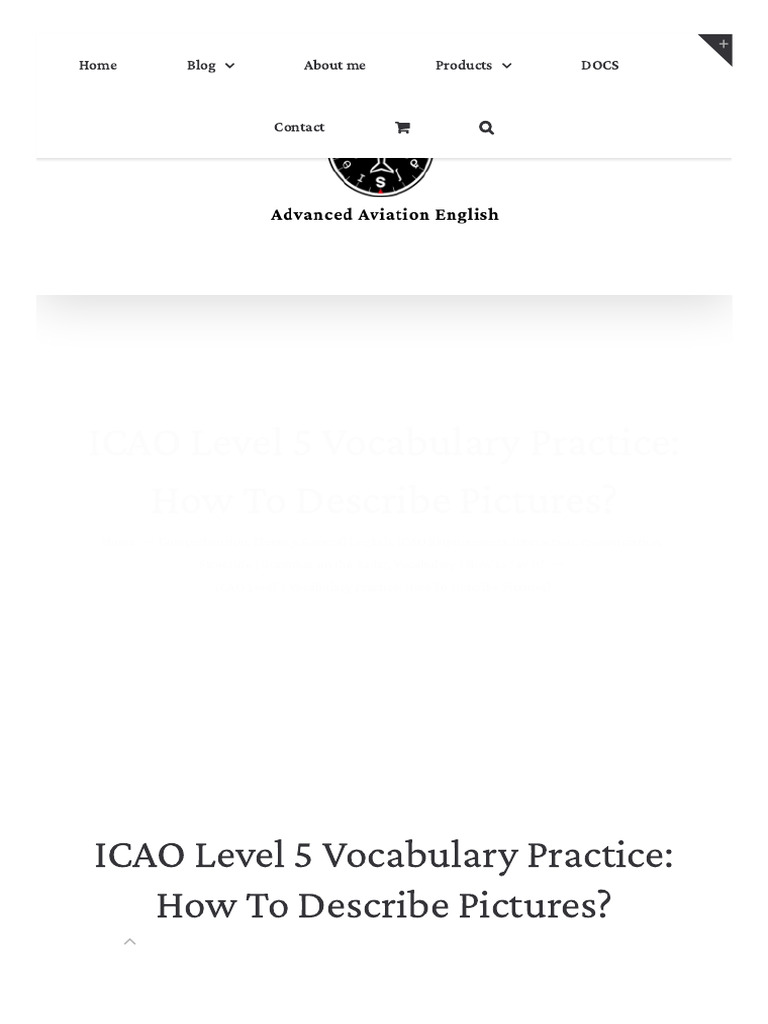 ICAO Level 5 Picture Description Guide | PDF | Human Communication ...
