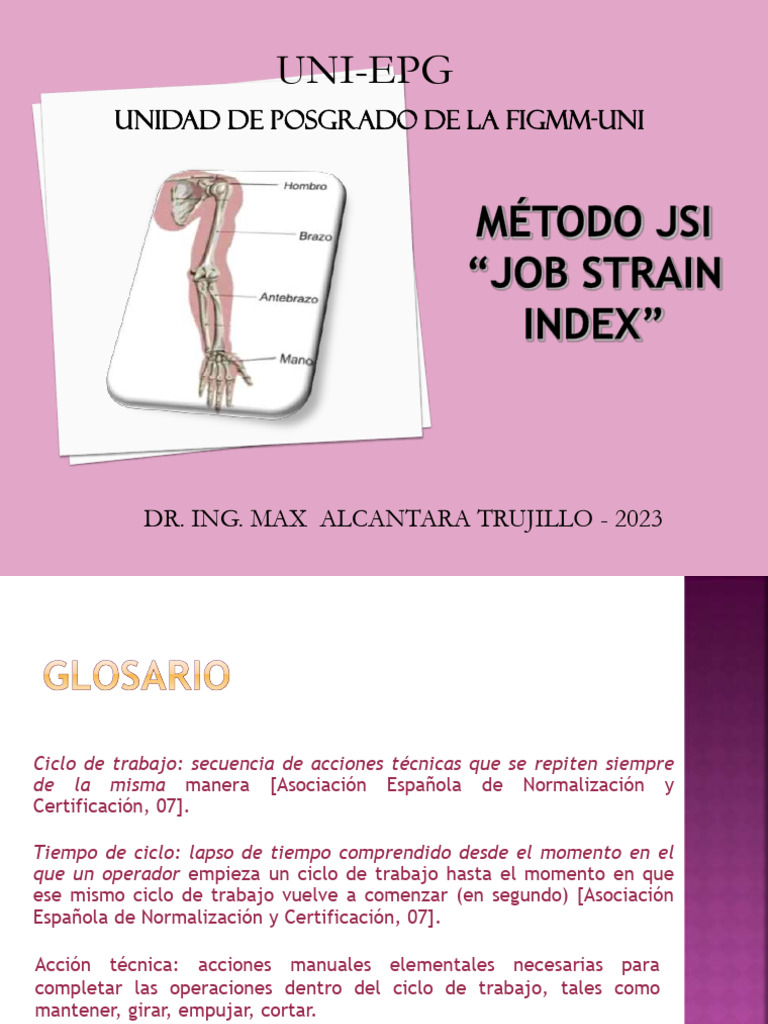 Ergonomía - Metodo JSI | PDF | Mano | Hora